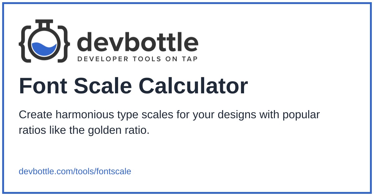Font Scale Calculator | DevBottle